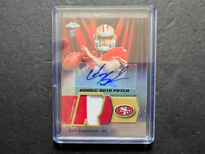 2011 Topps Chrome NFL Rookie Patch Auto RPA - Colin Kaepernick RC /25 ...