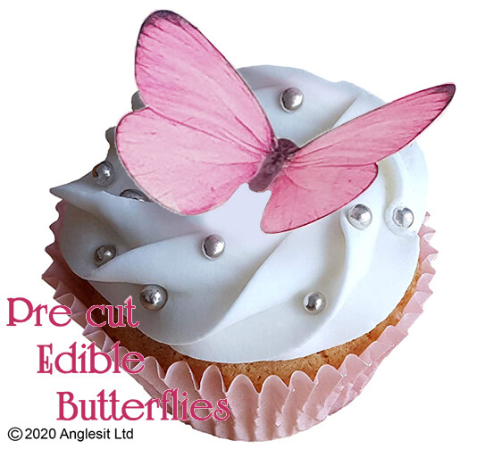 Pink Butterfly Cupcake Toppers