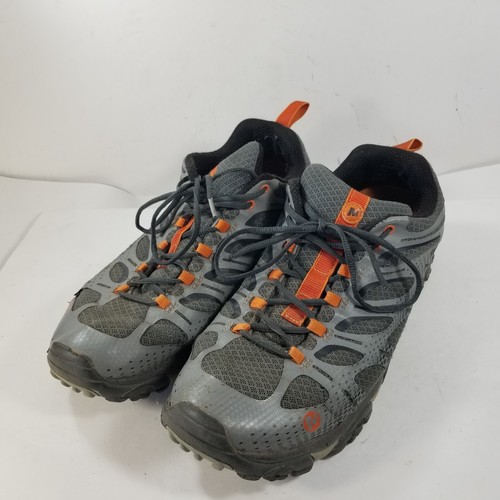 Merrell Moab 3 Edge Shoes Mens 12 Gray Orange Low Top Vibram Hiking ...