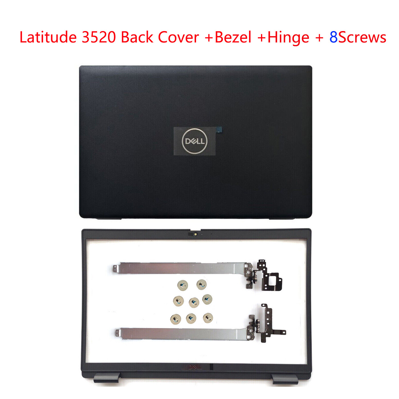 LCD Back Cover +Bezel +Hinge +Screws For Dell Latitude 15 3520 E3520 ...