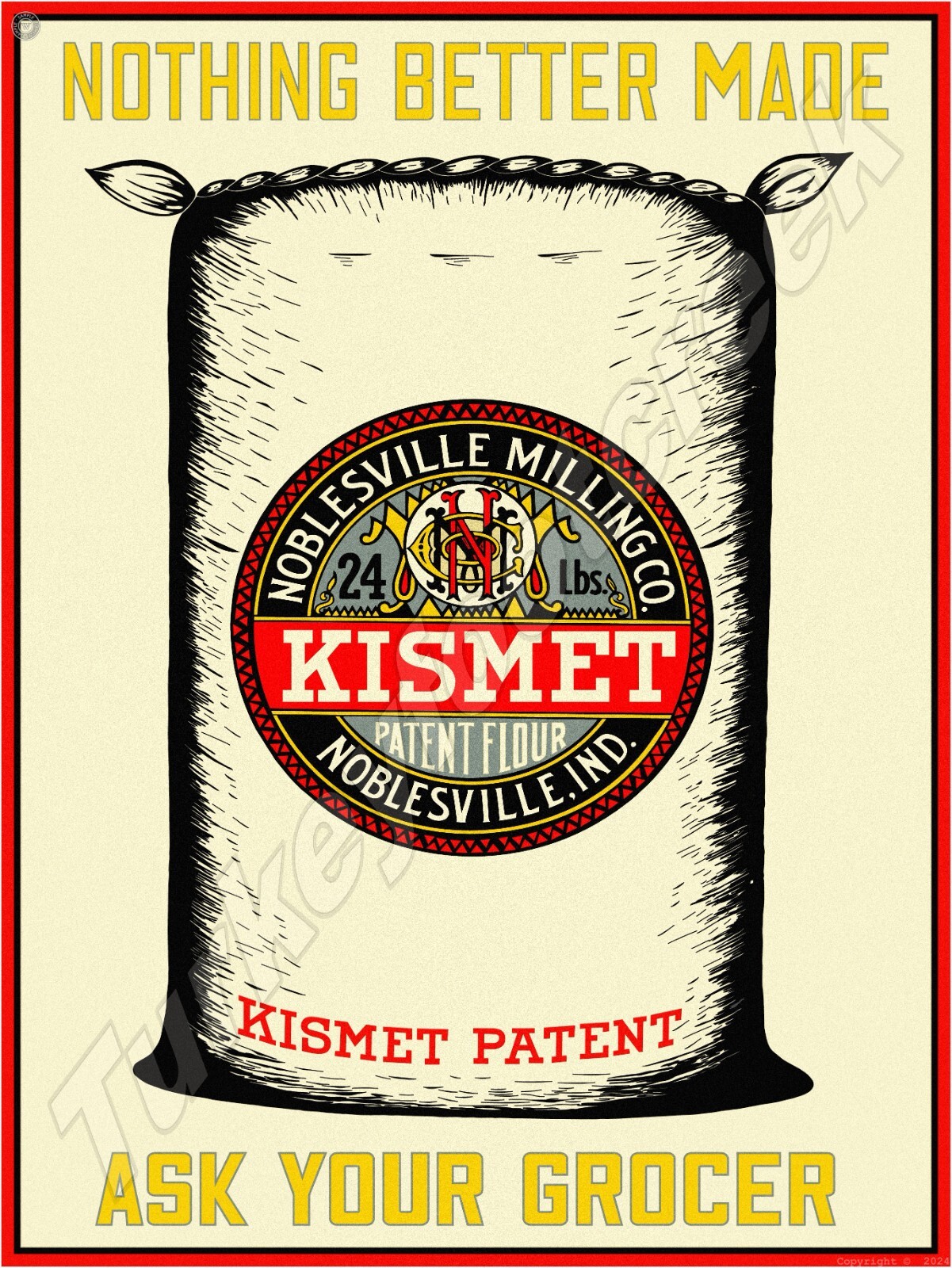 Noblesville Milling Co. Indiana Kismet Metal Sign 3 Sizes to Choose ...