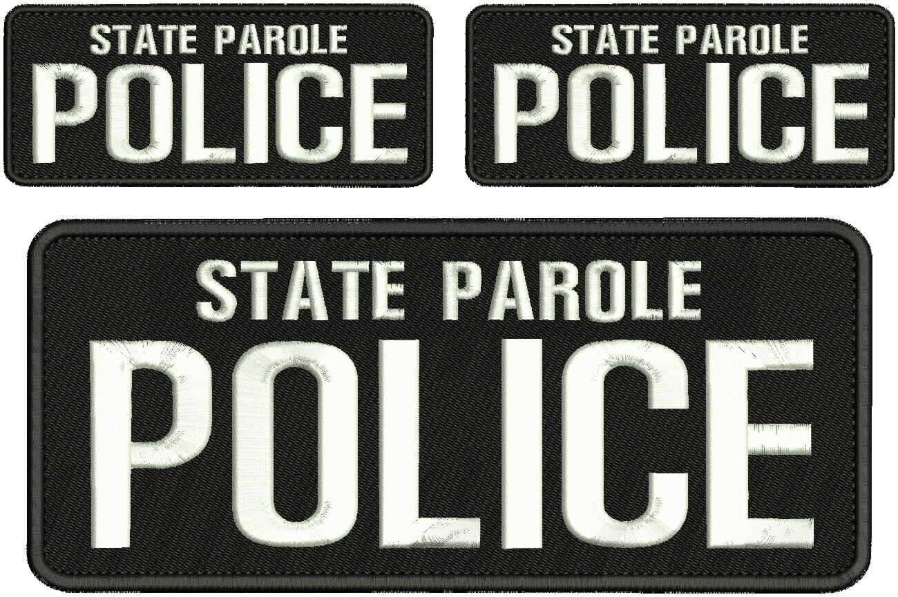State PAROLE POLICE patch 4x10 and two 2x5 hook white | eBay