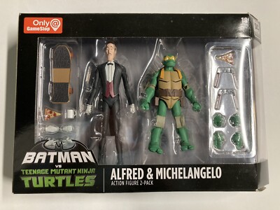 DC Batman vs Teenage Mutant Ninja Turtles Alfred & Michelangelo Sealed ...