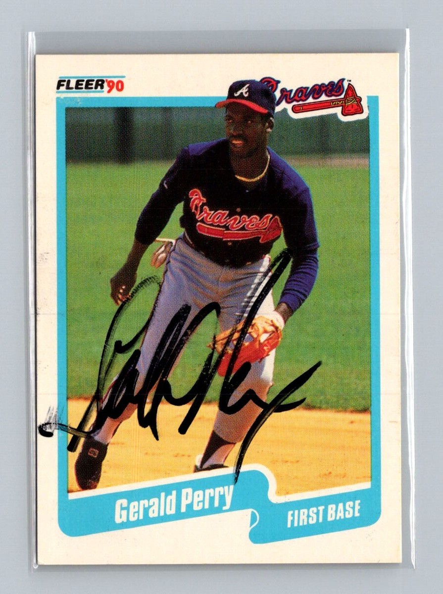 Gerald Perry autographed recognized Baseball