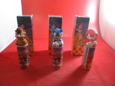 Princess Sally, Sonic, Knuckles Sonic the Hedgehog Finger Puppet Bubble ...