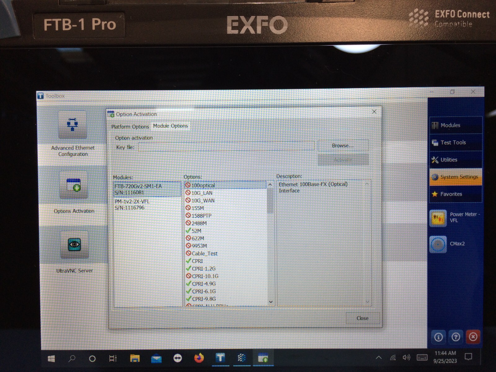 EXFO FTB-1 PRO Portable OTDR Test Platform (FTB-1V2-Pro-S2-128G) for ...