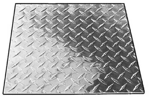 1/16" Thick Diamond Plate 12" Wide x 48" Long Polished Aluminum Alloy ...