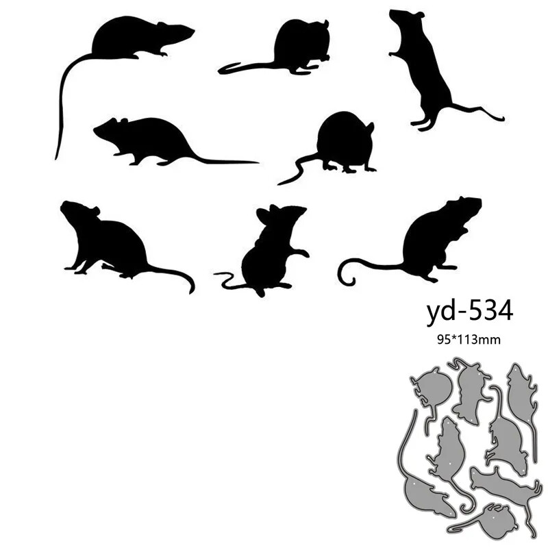 Mouse Mice Animal Metal Cutting Dies Scrapbooking Card Making Craft | eBay