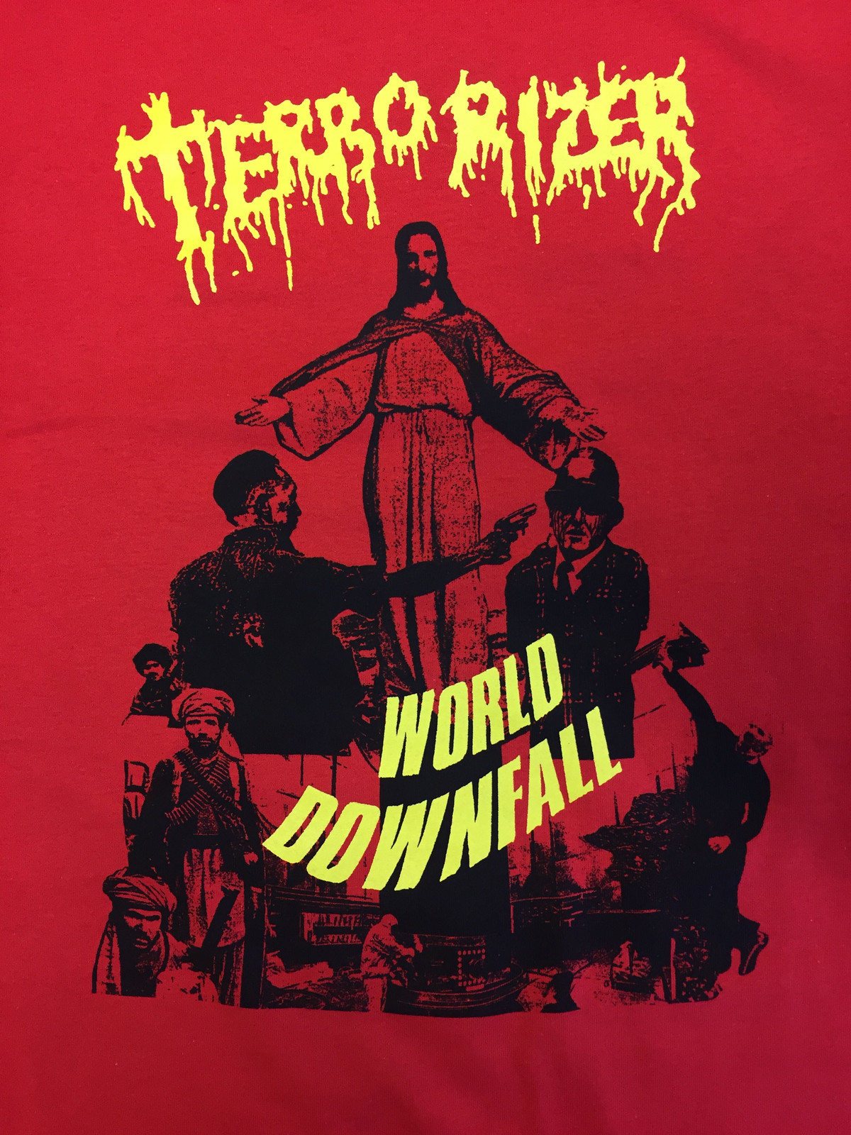 Terrorizer "World Downfall" Red Long Sleeve T Shirt - OFFICIAL | eBay