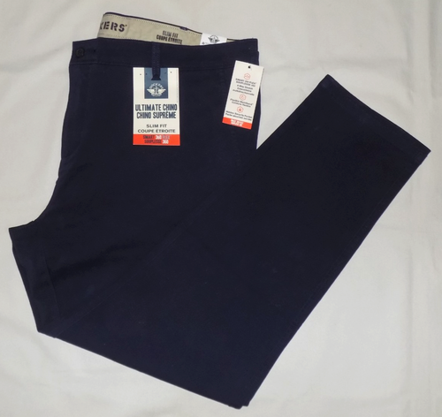 DOCKERS Men's 4-Way Stretch Ultimate Chino Slim Fit Pants Navy 42X30 ...