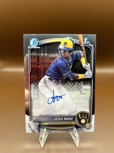 Jesus Made 2025 Bowman Chrome Milwaukee Brewers 1st RC Rookie AUTO | eBay