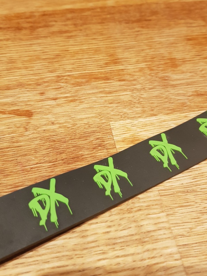 WWE DX Wristband D-Generation X Silicone Rubber Logo Buttons Vintage ...