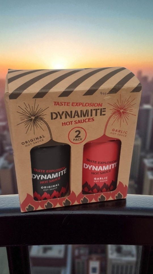 Dynamite Hot Sauce Gift Set 2 Pack Original & Garlic Flavours Spicy ...