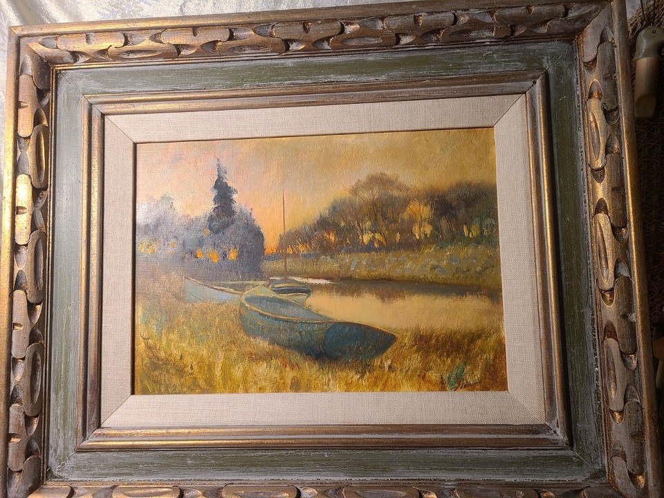 Original Oil Painting by Frank Handlen – Signed- Vintage 1970s | Maine ...