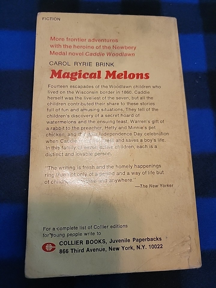 Magical Melons Carol Ryrie Brink More Stories about Caddie Woodlawn ...