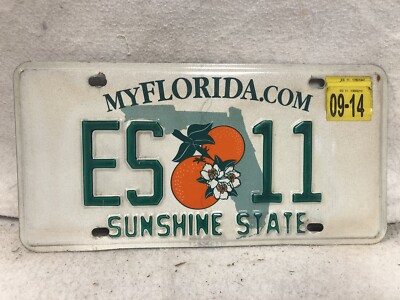 2014 Florida Vanity License Plate “ES 11” | eBay