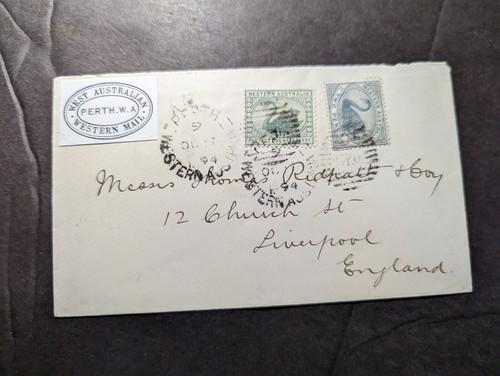 1894 Australia Cover Perth Western Australia to Liverpool England | eBay