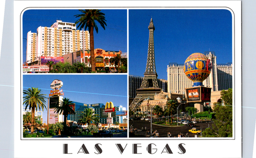 Vintage Postcard Las Vegas Nevada Iconic Strip Landmarks | eBay
