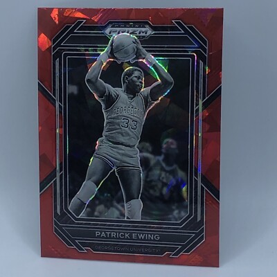Patrick Ewing 2023-24 Panini Prizm Draft Picks Red Cracked Ice #96 ...