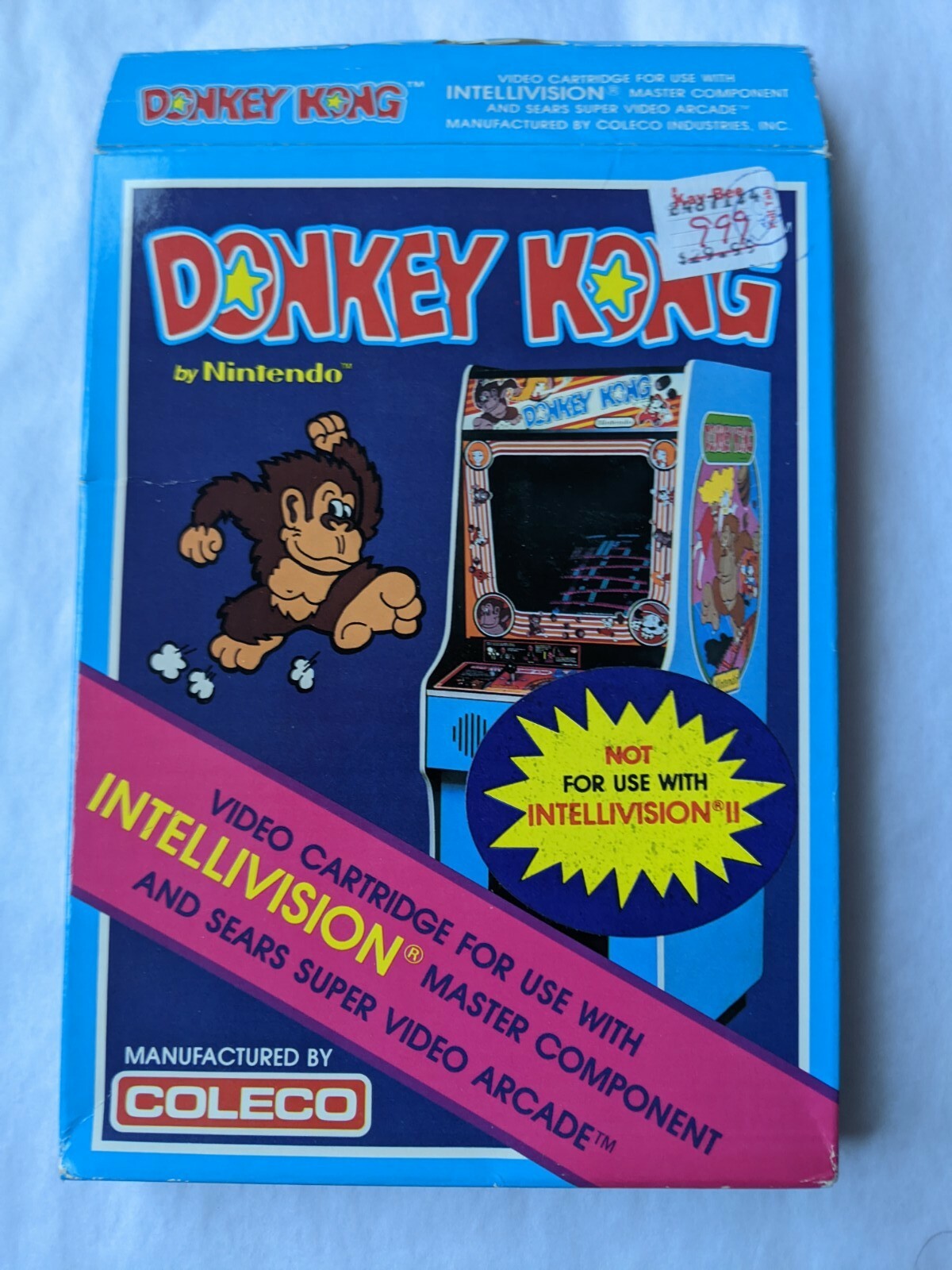 Donkey Kong (Intellivision/Coleco, 1982) with Box and Manual - Untested ...