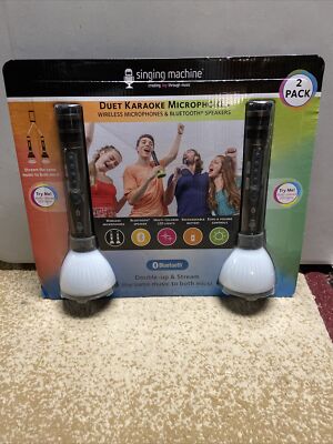 2 Pack Singing Machine Duet Karaoke Microphones Wireless Bluetooth ...