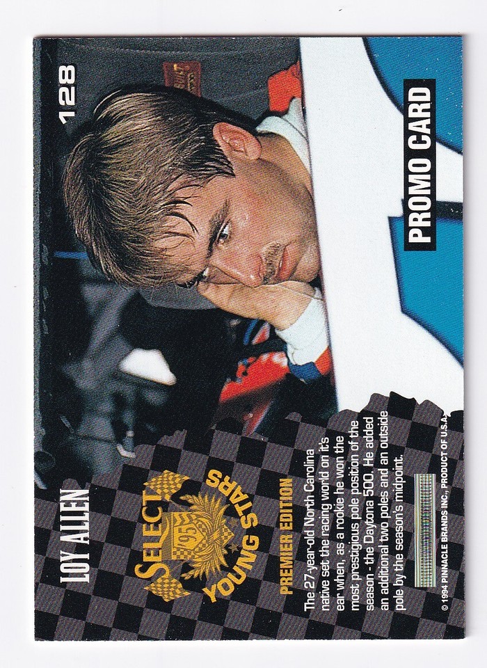 Loy Allen Collective Lot of Ten 1994 Select Nascar Promo Card # 128 | eBay