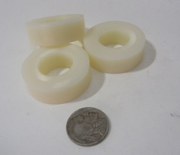 Nylon 66 Spacer, Natural, NO.3/4" Screw, 1 1/2" OD x 0.755" ID x 1/2 ...