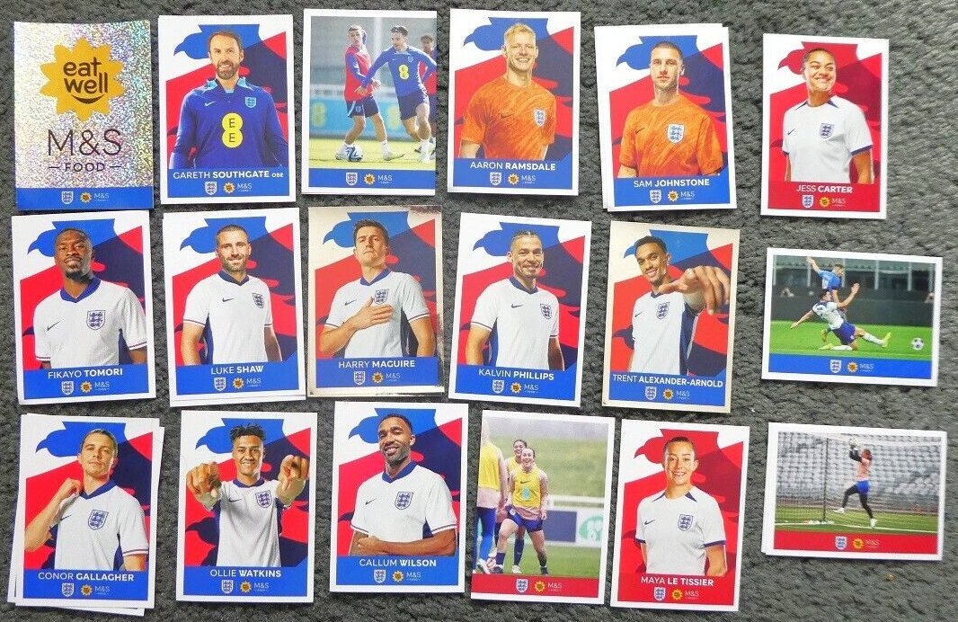 Panini M&S ENGLAND Football Stickers Marks Spencer - CHOOSE FROM LIST ...