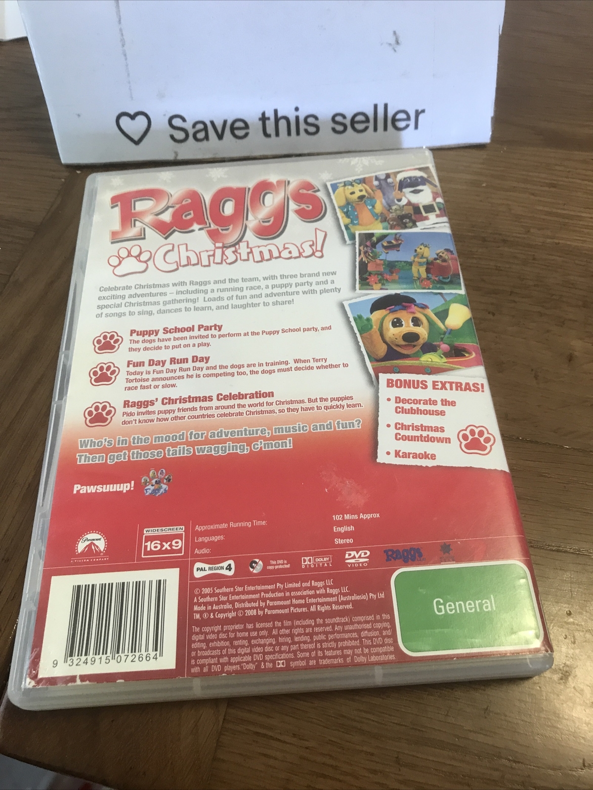 Raggs Christmas Dvd Australian Release Kids Puppet Show 9324915072664 ...