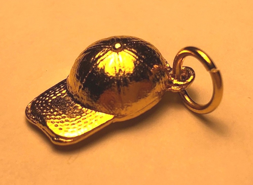 Gold Plated Baseball Hat Pendant Charm | eBay