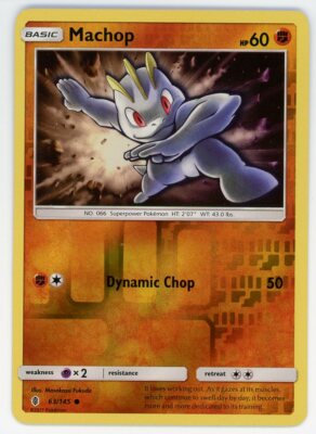 Pokemon Machop 63/145 Reverse Holo Common Guardians Rising NM/MT | eBay