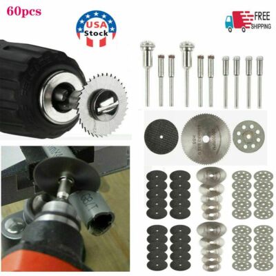 60Pcs Mini Cutting Wheel Set For Drill Dremel Rotary Tool Accessories w ...