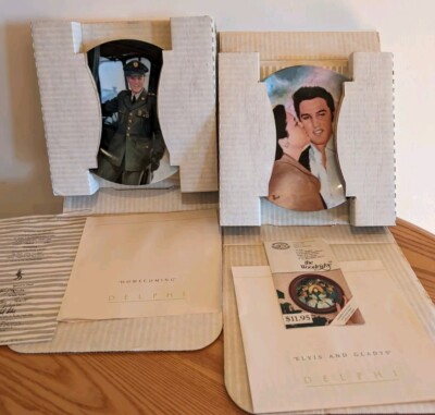 Elvis Presley 2 Delphi Plates Elvis And Gladys And Welcome In Army ...