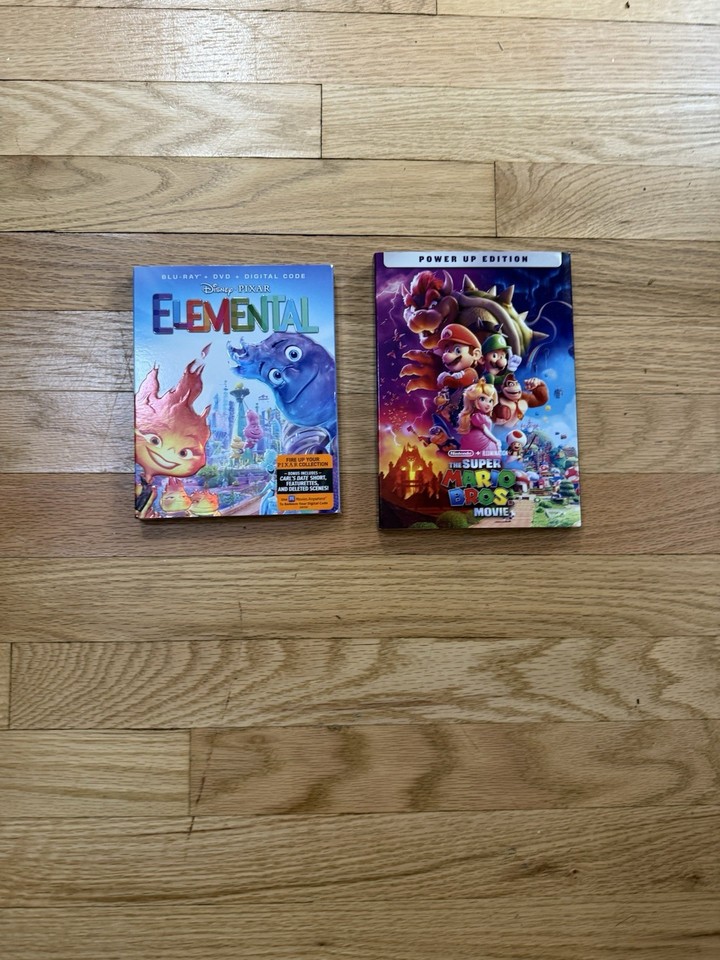 12 PS5/PS4 Games (4 Sealed) + 2 Sealed Blu-rays (Elemental, Mario Bros ...