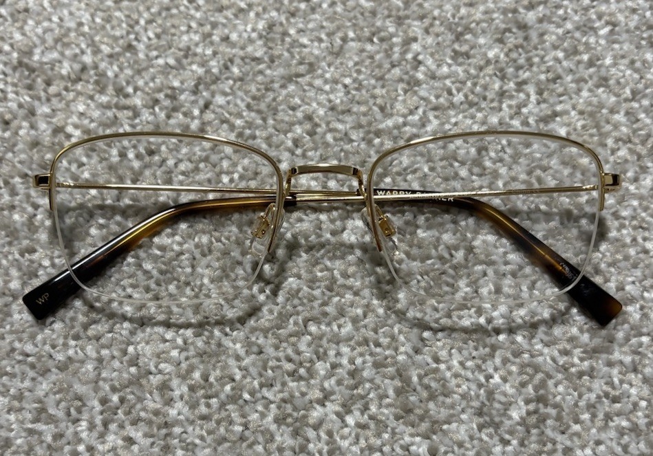 Warby Parker Armando M - Medium Rectangle Eyeglasses Gold Frames 51-20-145 | eBay