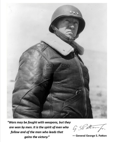 GENERAL GEORGE S. PATTON QUOTE W/ FACSIMILE AUTOGRAPH 8X10 PHOTO | eBay