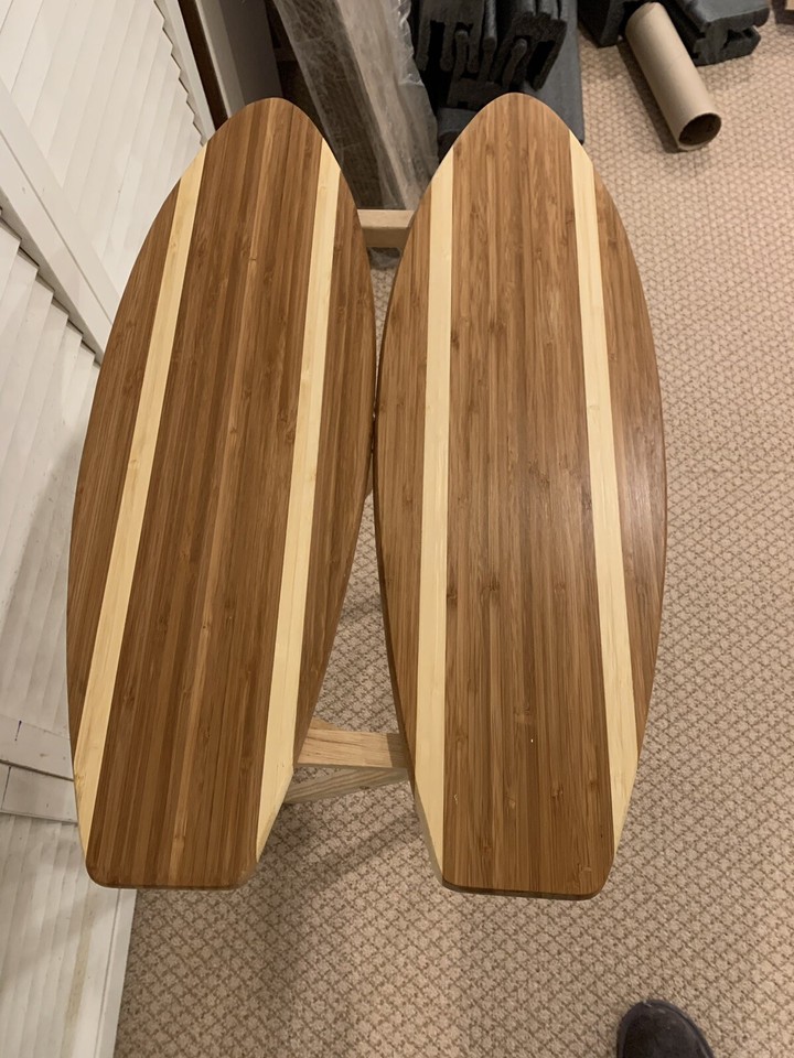 Wood Surf Surfboard Folding Snack Accent Table Decor Furniture | eBay