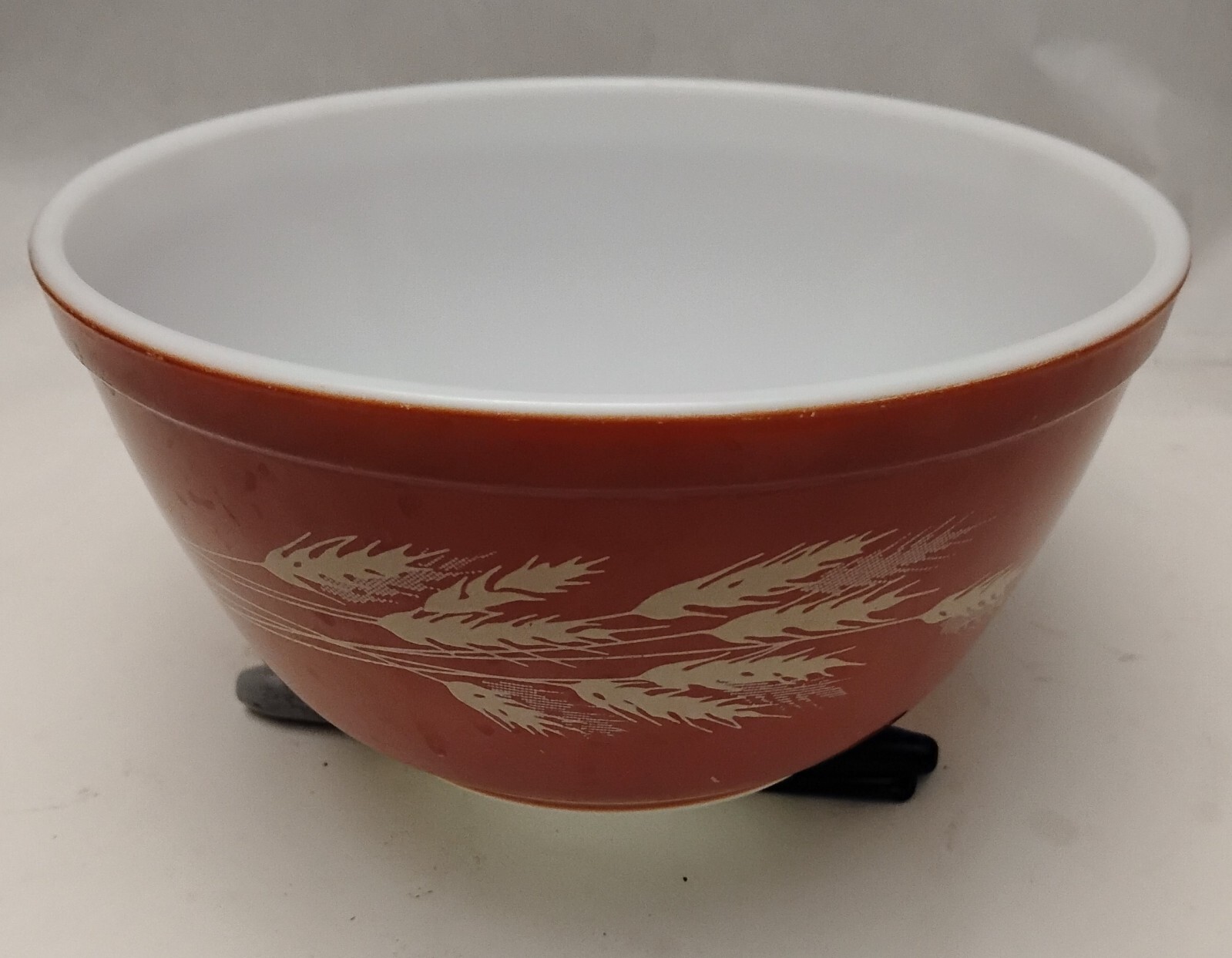 Pyrex Autumn Harvest Rust Red with Beige Wheat Shaft 1.5 Mixing Bowl ...