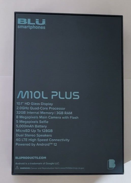 BLU Smartphons M10L PLUS Tablet 32GB Storage 3GB RAM WIFI + Cellular 4G ...