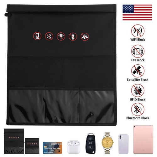 Faraday Bag RFID Signal Blocking Shielding Pouch Laptop Case Small or ...