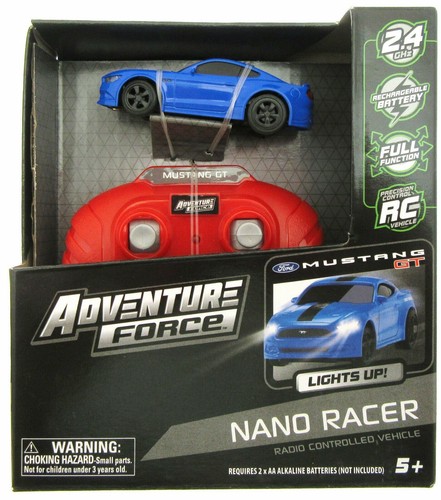 Nano Racer RC Car ~ Mustang ~ Blue ~ Adventure Force ~ Radio Control ...
