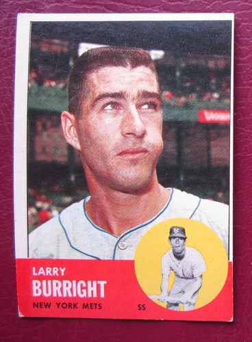 1963 Topps Larry Burright (New York Mets) #174 EX | eBay