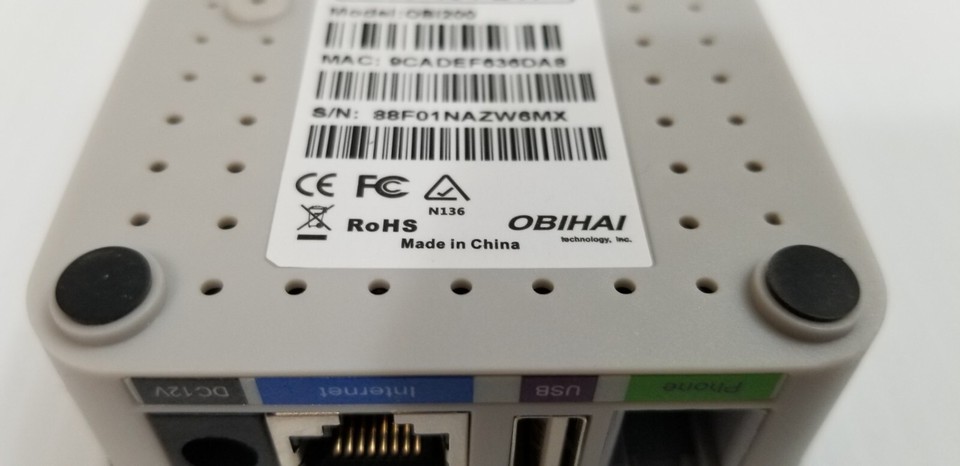 Obihai Obitalk OBi200 VoIP Phone Adapter W/ Google Voice & Fax Support ...