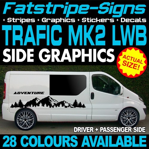 to fit RENAULT TRAFIC LWB GRAPHICS STICKERS STRIPES DECALS CAMPER VAN ...