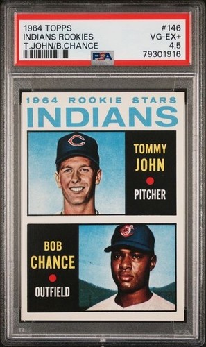 BRIGHT PSA 4.5 TOMMY JOHN RC ROOKIE 1964 TOPPS #146 GRADED VG-EX+ VINTAGE *TPHLC | eBay