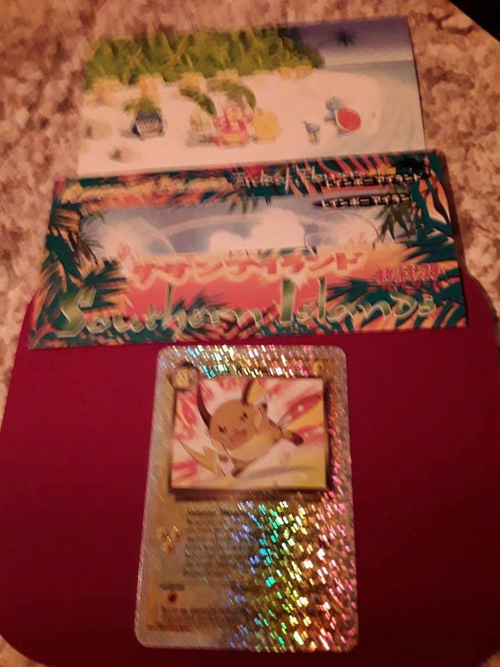 2 Southern Islands Holo Foil Pokemon cards, Enti and Dark Raichu, Rare ...