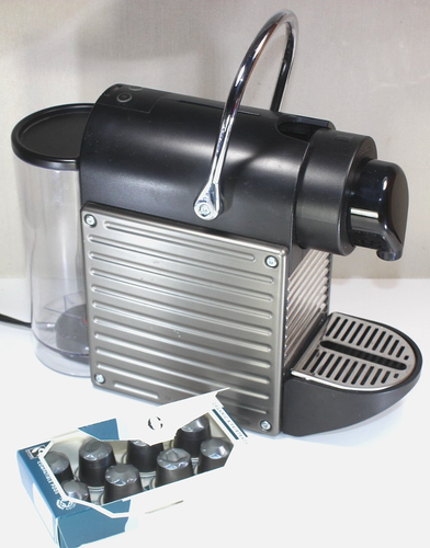 Nespresso C60 Espresso Coffee Machine Pixie w/ pods- Tested Works | eBay