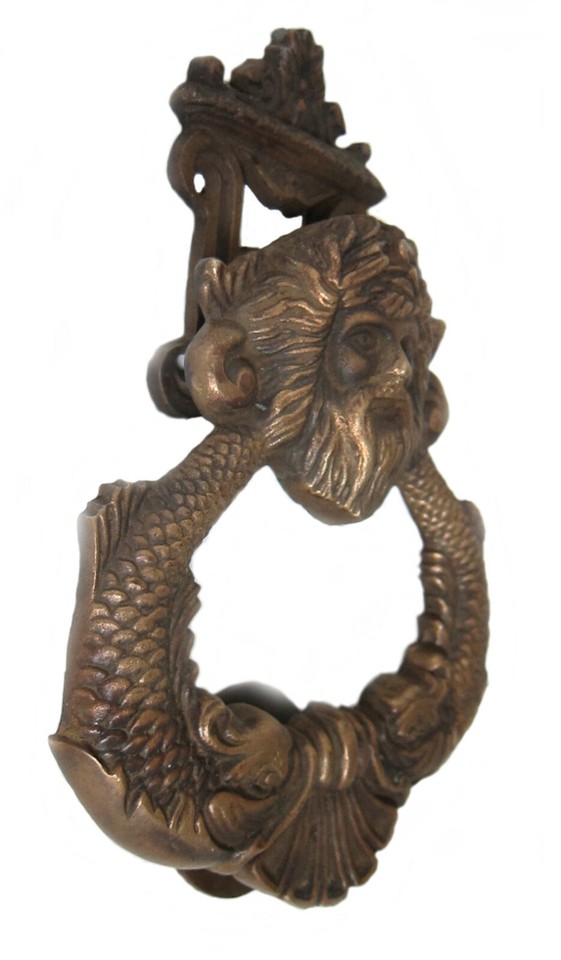 SOLID BRASS DOOR KNOCKER shaped like SKELETON/SKULL, PIG, IRISH ...