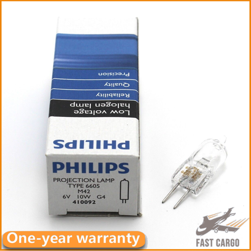 1 PCS PHILIPS PROJECTION LAMP TYPE 6605 M42 6V10W G4 6V10W bulb halogen ...