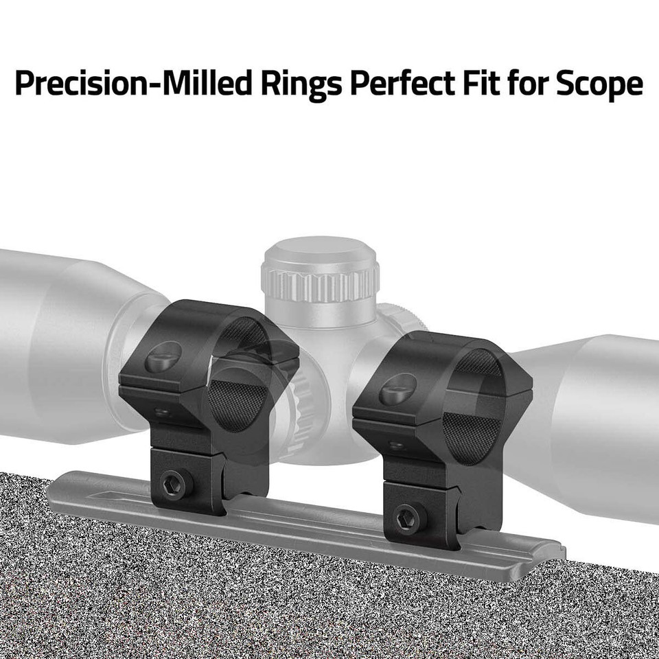 2PCS 1" Low/Medium/High Profile Scope Rings Picatinny/Dovetail Rail ...